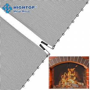 [Hot Item] Decorative Metal Chain Link Stainless Steel Wire Fireplace Screen Mesh Curtain